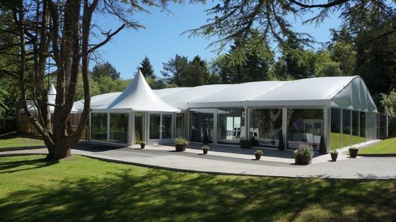 Easy Set up marquee tent 20x50 m wedding tent,  white color with linings for 1000 people