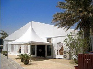 2021 hot sale  5x5m pagoda tent with white color,aluminium structure,pvc roof cover on sale