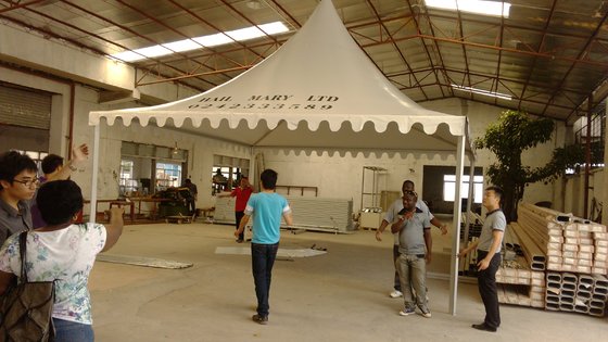 2018 hot sale  6x6m pagoda tent with white color,aluminium structure,pvc roof cover on sale
