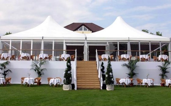 2021 hot sale  8x8m pagoda tent with white color,aluminium structure,pvc roof cover on sale