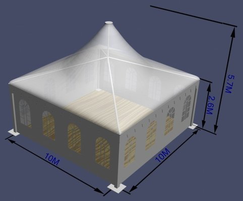 2018 hot sale  10x10m pagoda tent with white color,aluminium structure,pvc roof cover on sale