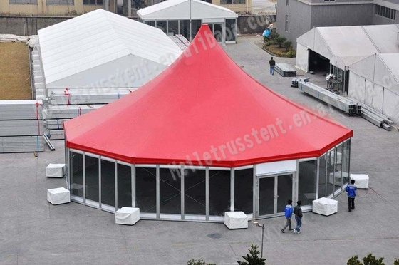 2018 hot sale  15m hexagonal  tent with white color,aluminium structure,pvc roof cover on sale