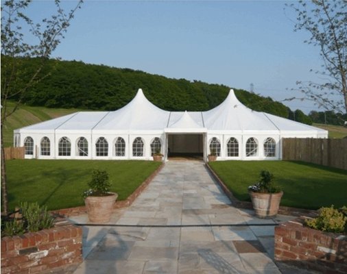 2018 hot sale  15m customized  tent with white color,aluminium structure,pvc roof cover on sale