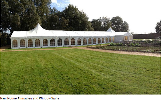 wedding marquee tent 10x30 m wedding tent,  white color with linings for 200 people