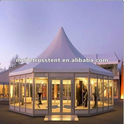 2022 hot sale 6m White Reinforced pvc fabric Maggiolina hexagon roof top polygonal tent for sale