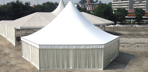 2022 hot sale 6m White Reinforced pvc fabric Maggiolina hexagon roof top polygonal tent for sale