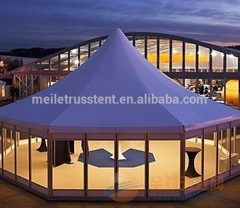 2022 hot sale 6m White Reinforced pvc fabric Maggiolina hexagon roof top polygonal tent for sale