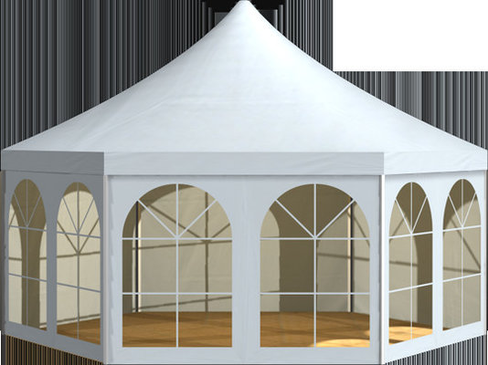2022 hot sale 6m White Reinforced pvc fabric Maggiolina hexagon roof top polygonal tent for sale