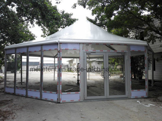 2022 hot sale 6m White Reinforced pvc fabric Maggiolina hexagon roof top polygonal tent for sale