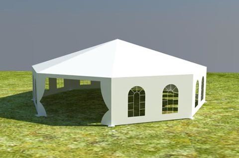 2022 hot sale 6m White Reinforced pvc fabric Maggiolina hexagon roof top polygonal tent for sale