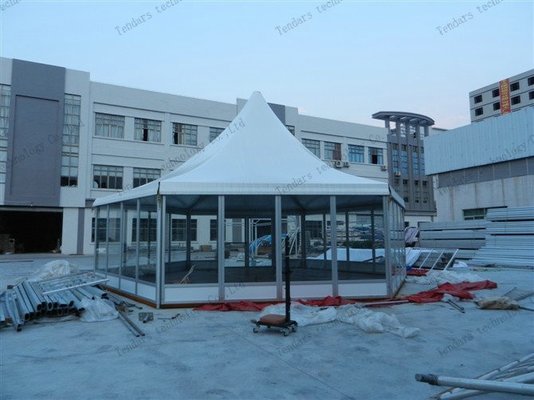 2022 hot sale 8m White Reinforced pvc fabric Maggiolina hexagon roof top polygonal tent for sale