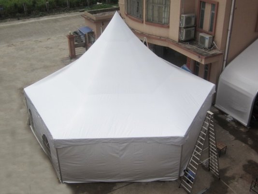 New hot sale 10m Reinforced pvc fabric Maggiolina hexagon roof top polygonal tent for sale
