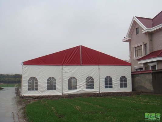 10x30m white Reinforced pvc fabric high peak tent roof top polygonal tent for 300 people