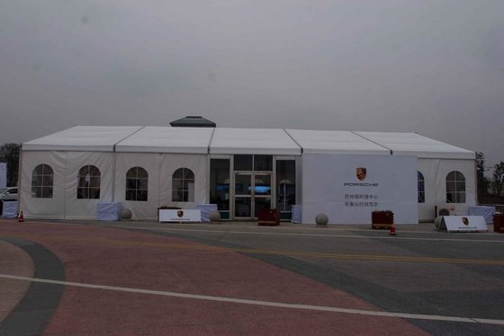 10x30m white Reinforced pvc fabric high peak tent roof top polygonal tent for 300 people