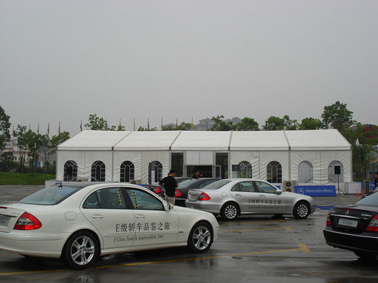 10x30m white Reinforced pvc fabric high peak tent roof top polygonal tent for 300 people