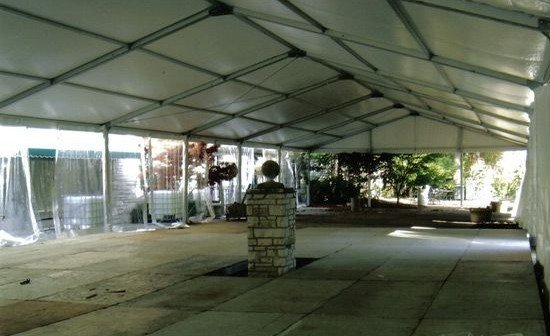 10x24m white Reinforced pvc fabric high peak tent roof top polygonal tent for 200 people