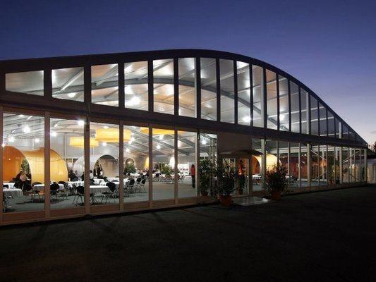 20x30m white arcum pvc fabric high peak tent roof top polygonal tent for 500 people