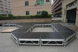 1.22x2.44m Plywood Portable Stage Outdoor Performance Aluminum Stage Adjustable Height Used Stage For Sale