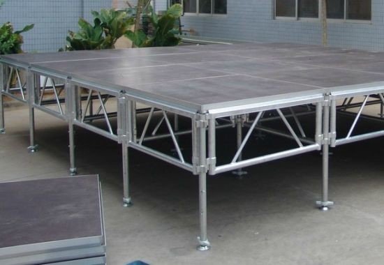 1.22x2.44m Plywood Portable Stage Outdoor Performance Aluminum Stage Adjustable Height Used Stage For Sale