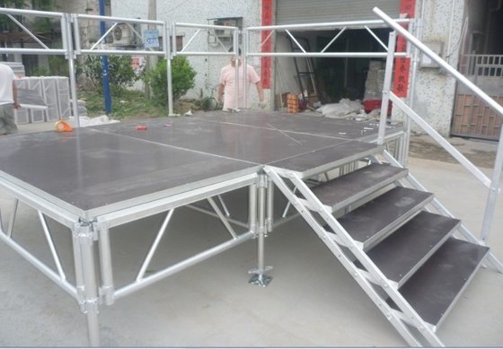 1.22x1.22m Plywood Portable Stage Outdoor Performance Aluminum Stage Adjustable Height Used Stage For Sale