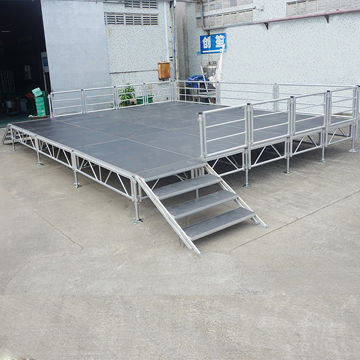 1.22x1.22m Plywood Portable Stage Outdoor Performance Aluminum Stage Adjustable Height Used Stage For Sale