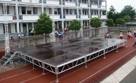 9.76x4.88m Plywood Portable Stage Outdoor Performance Aluminum Stage Adjustable Height Used Stage For Sale