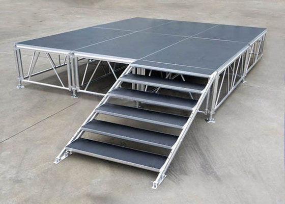9.76x4.88m Plywood Portable Stage Outdoor Performance Aluminum Stage Adjustable Height Used Stage For Sale