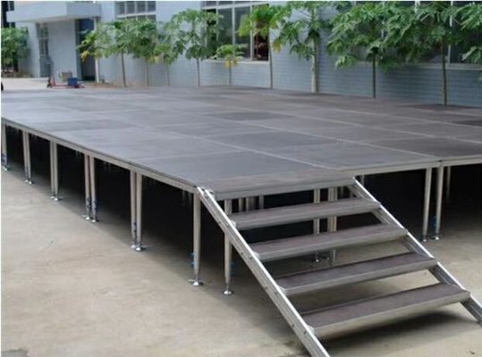 1.22x2.44m Plywood Portable Stage Outdoor Performance Aluminum Stage Adjustable Height Used Stage For Sale
