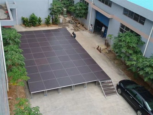 1.22x2.44m Plywood Portable Stage Outdoor Performance Aluminum Stage Adjustable Height Used Stage For Sale