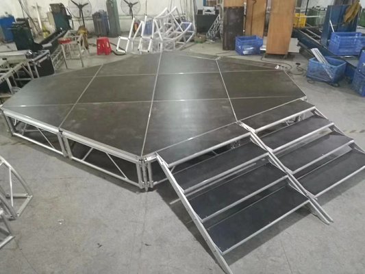 hot sale 1.22x2.44m Plywood Portable Stage Outdoor Performance Aluminum Stage Adjustable Height Used Stage For Sale