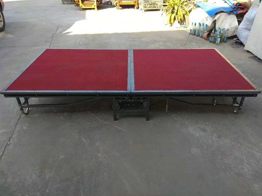 60cm height red color 1.22mx1.83m  folding Stage Outdoor r PerformanceStage Adjustable Height Used Stage For Sale