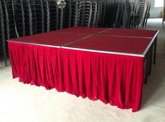 60cm height red color 1.22mx1.83m  folding Stage Outdoor r PerformanceStage Adjustable Height Used Stage For Sale