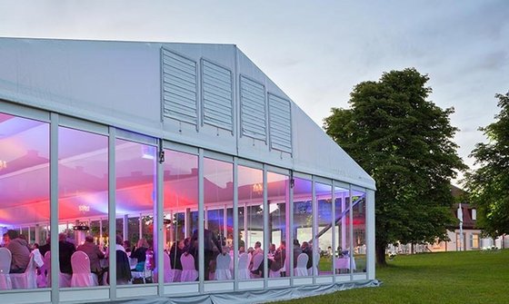 2021 hot sale wedding marquee tent 12x30 m wedding tent,  white color with linings for 300 people