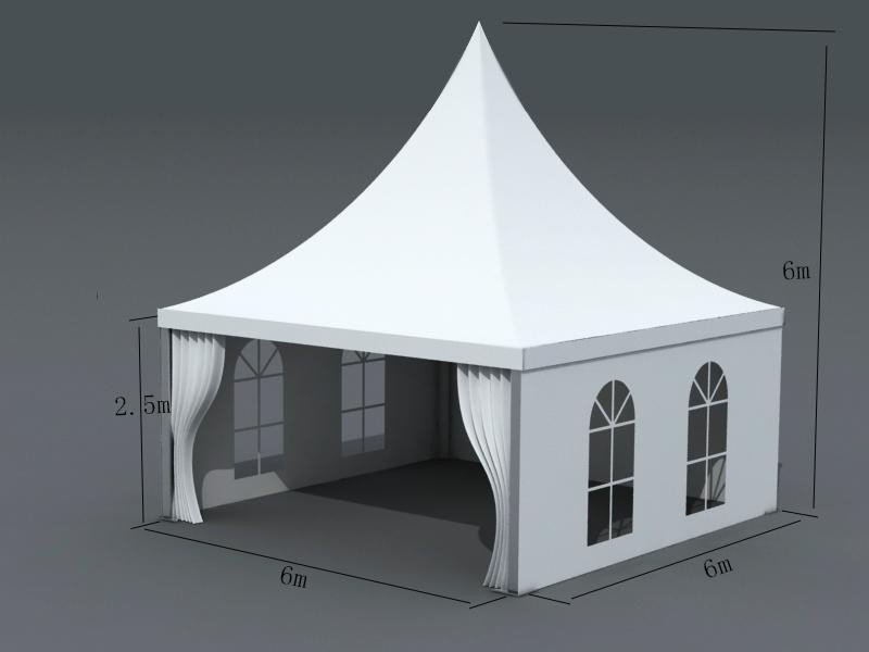 Nigeria white color 6*6m  Garden Pagoda Gazebo Canopy Tent with cheap factory price
