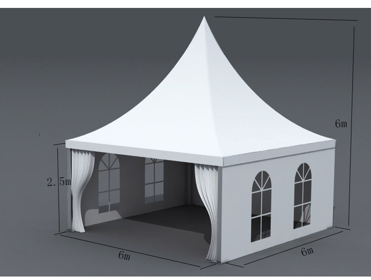 4*4m High Peak white color  Garden Pagoda Gazebo Canopy Tent with cheap factory price