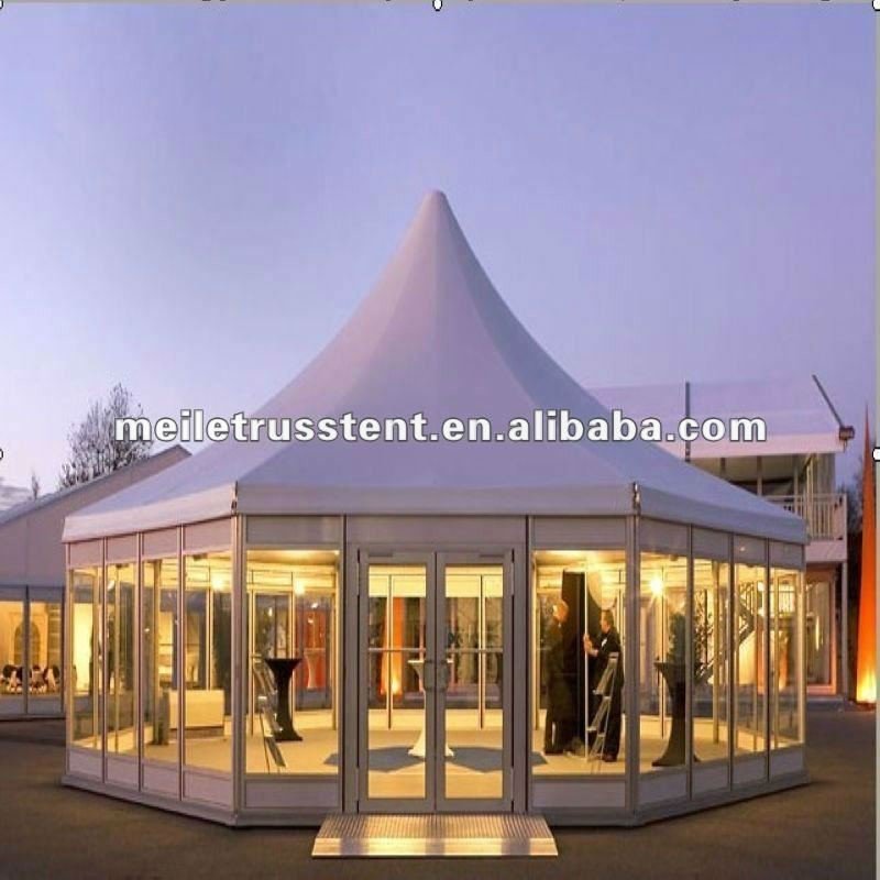 2022 hot sale 8m White Reinforced pvc fabric Maggiolina hexagon roof top polygonal tent for sale