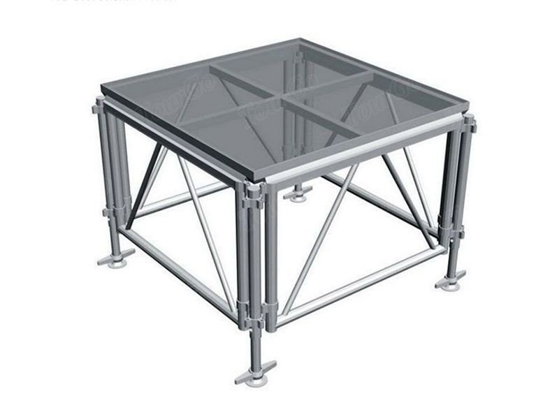 1.22x1.22m Plywood Portable Stage Outdoor Performance Aluminum Stage Adjustable Height Used Stage For Sale