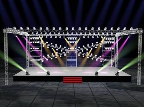 2021 fashion black High Quality Portable Outdoor Stage Aluminum Stage Truss