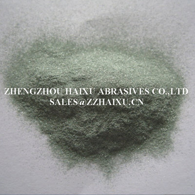 Green silicon carbide powder used for manufacturing polishing pads