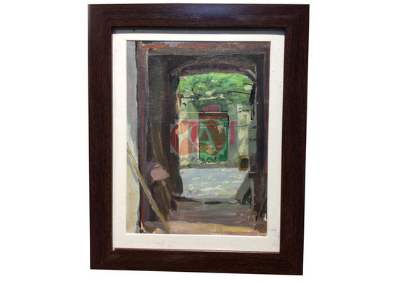 Customized Framed old courtyard handmade oil paintings images on Canvas