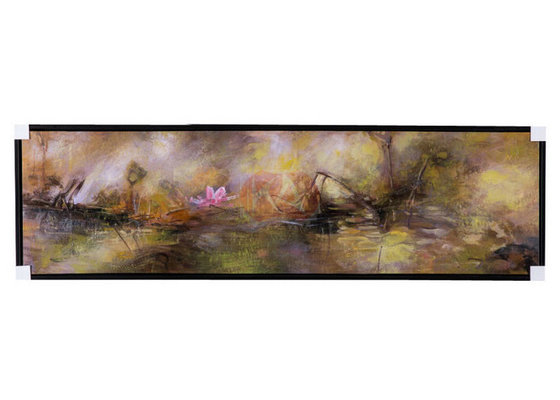 Handmade custom Oil Paintings for hotel / home decor , size 60x160cm
