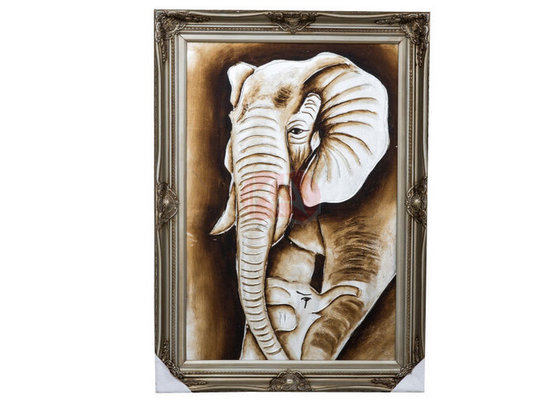 Restaurant / Coffee Bar handmade animal oil painting for elephant , 100x40cm