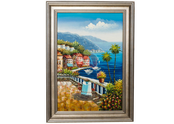 Framed Handmade Architecture Oil Painting , Home Decor seascape oil painting