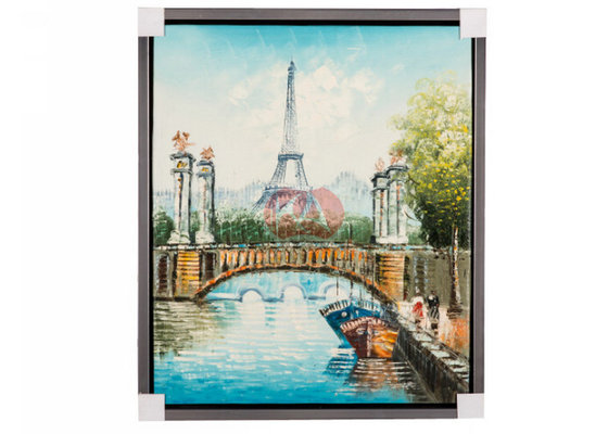 Handmade Oil Painting reproduction painting tower cityscape pictures for home decoration