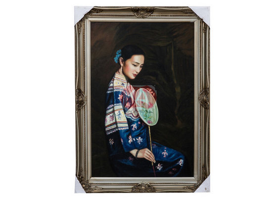 Chinese classical Female Figure oil painting , Framed Art Gallery Oil Paintings