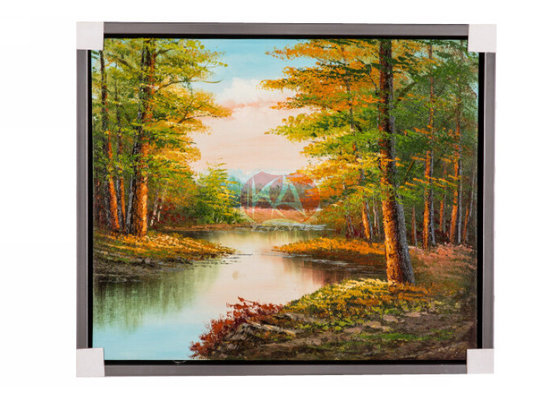 Custom Abstract Green Tree Group Landscape Oil Painting for Wall Decor