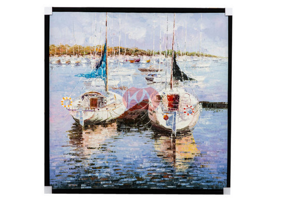 Handmade modern abstract Maritime oil paintings For Family / Office / Apartment