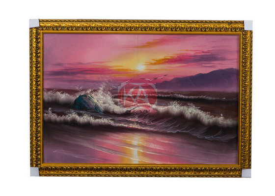 Traditional pirate ship sea battle ocean seaside oil painting for decoration wall