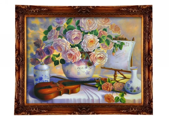 Home Wall Decor musical instrument oil painting , Still Life Oil Painting on Canvas