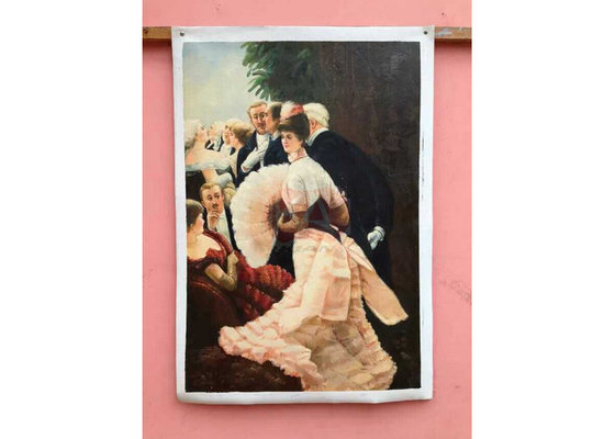 Handmade Canvas Abatract Figure Modern Oil Painting Art Avoid Touch Water